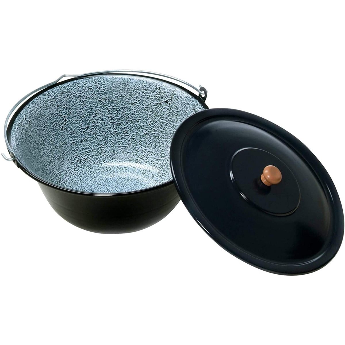 Enameled Dutch Oven 6 liters firepit pot military surplus - GoMilitar